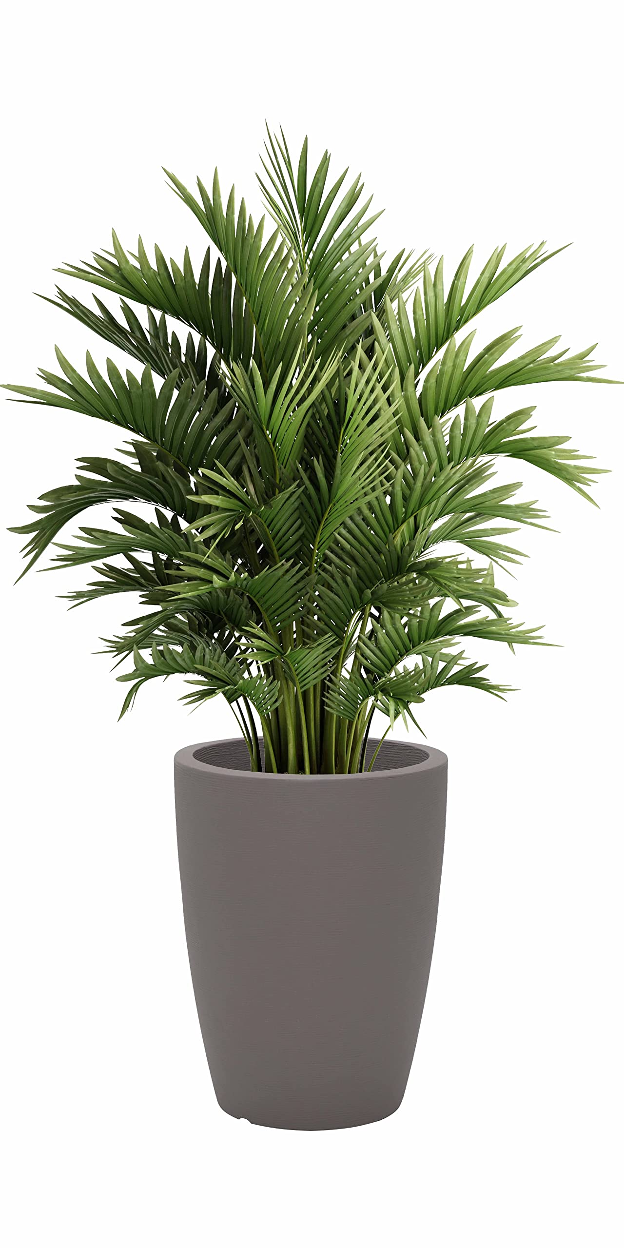 Tramontina Thai Plant Pot Plastic Taupe Diameter 44 x Height 58 cm Weatherproof Volume 55 litres