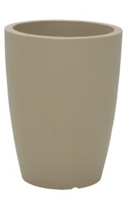 tramontina thai plastic planter, beige, diameter 50 x height 67 cm, weatherproof, volume 84 litres