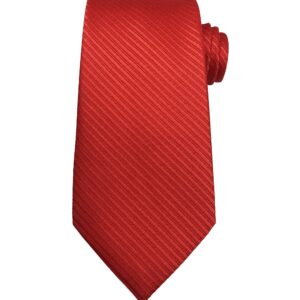 Wehug Men's Classic Solid Tie Silk Woven Necktie Jacquard Neck Red Ties For Men LD0050