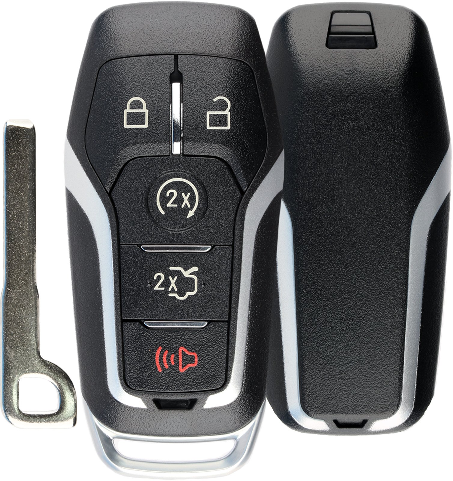 KeylessOption Keyless Entry Remote Smart Key Fob Shell Case for Ford Fusion Mustang Edge M3N-A2C31243800