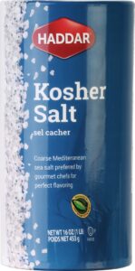 haddar kosher salt 1 pack (16oz) rich tasting extra coarse sea salt | made in italy | good for salt grinders