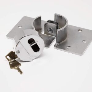 Maypole Heavy Duty Security Lock Suitable for Vans, Sheds & Garages Rust Resistant Chrome 2 kg, Silver