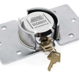 Maypole Heavy Duty Security Lock Suitable for Vans, Sheds & Garages Rust Resistant Chrome 2 kg, Silver