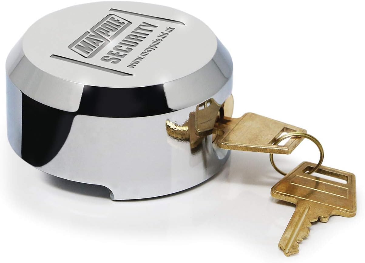 Maypole Heavy Duty Security Lock Suitable for Vans, Sheds & Garages Rust Resistant Chrome 2 kg, Silver