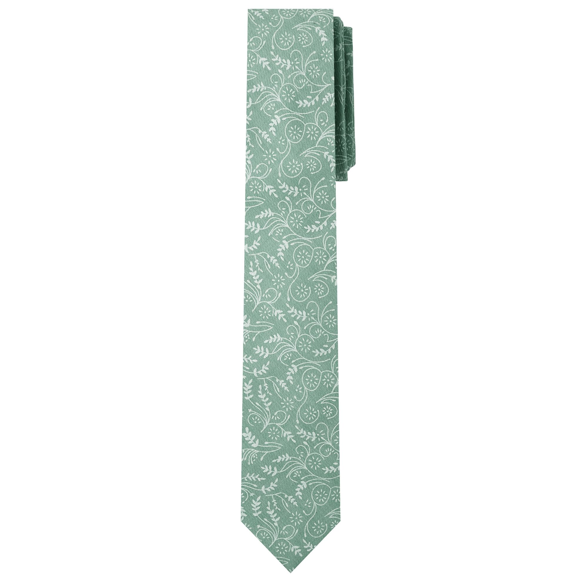 Jacob Alexander Men's Slim Width 2.75" Floral Neck Tie