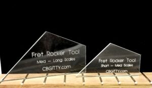 2pc. laser-cut acrylic fret rockers - the easy way to check your frets!