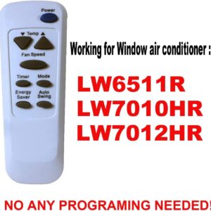 Replacement for LG Window Air Conditioner Remote Control for LW6511R LW7010HR LW7012HR