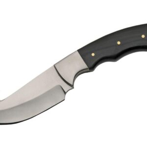 SZCO Supplies Stainless Steel Horn Guthook Hunting Knife, Black