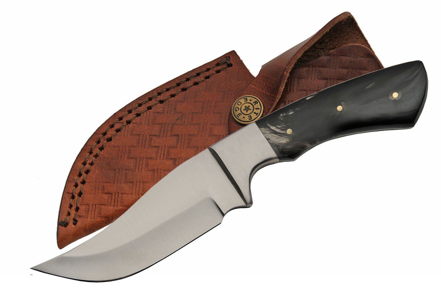 SZCO Supplies Rite Edge Clip Pt. Horn Hunting Knife