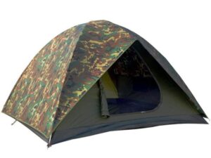 ntk hunter gt 8 person tent | 10x12 ft outdoor dome woodland camo camping tent | 100% waterproof 2500mm, easy assembly, durable fabric full coverage rainfly - micro mosquito mesh