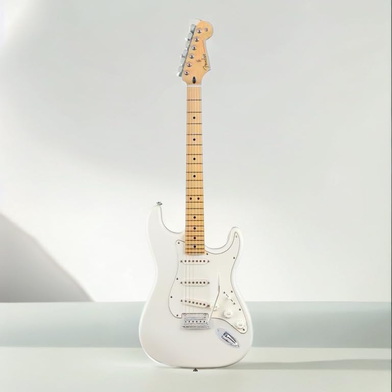 Fender Player Stratocaster SSS Electric Guitar, with 2-Year Warranty, Polar White, Maple Fingerboard