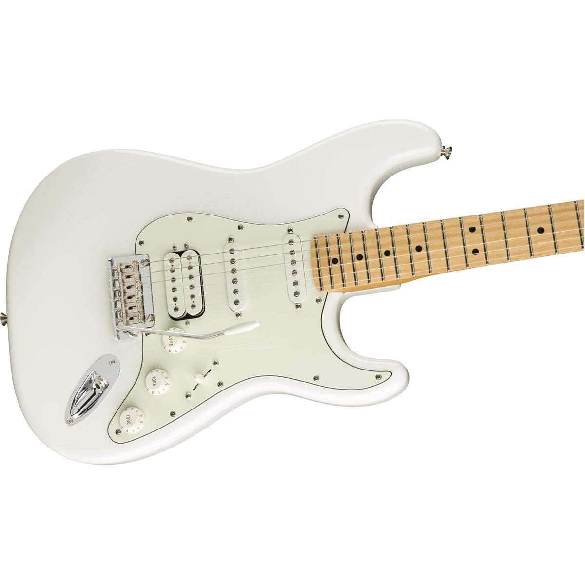 Fender Player Stratocaster HSS Electric Guitar, with 2-Year Warranty, Polar White, Maple Fingerboard