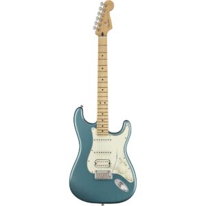 fender player stratocaster hss electric guitar, with 2-year warranty, tidepool, maple fingerboard