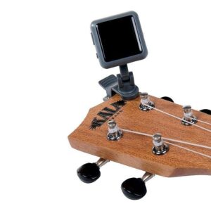 Kala Klipz Rechargeable Chromatic Clip-On Tuner for Guitar/Bass/Violin/Ukulele, Black