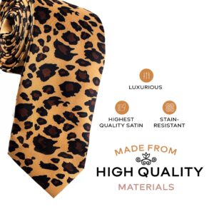 Man of Men - Men's Fashion Leopard Print Tie for Weddings Parties Costumes Halloween