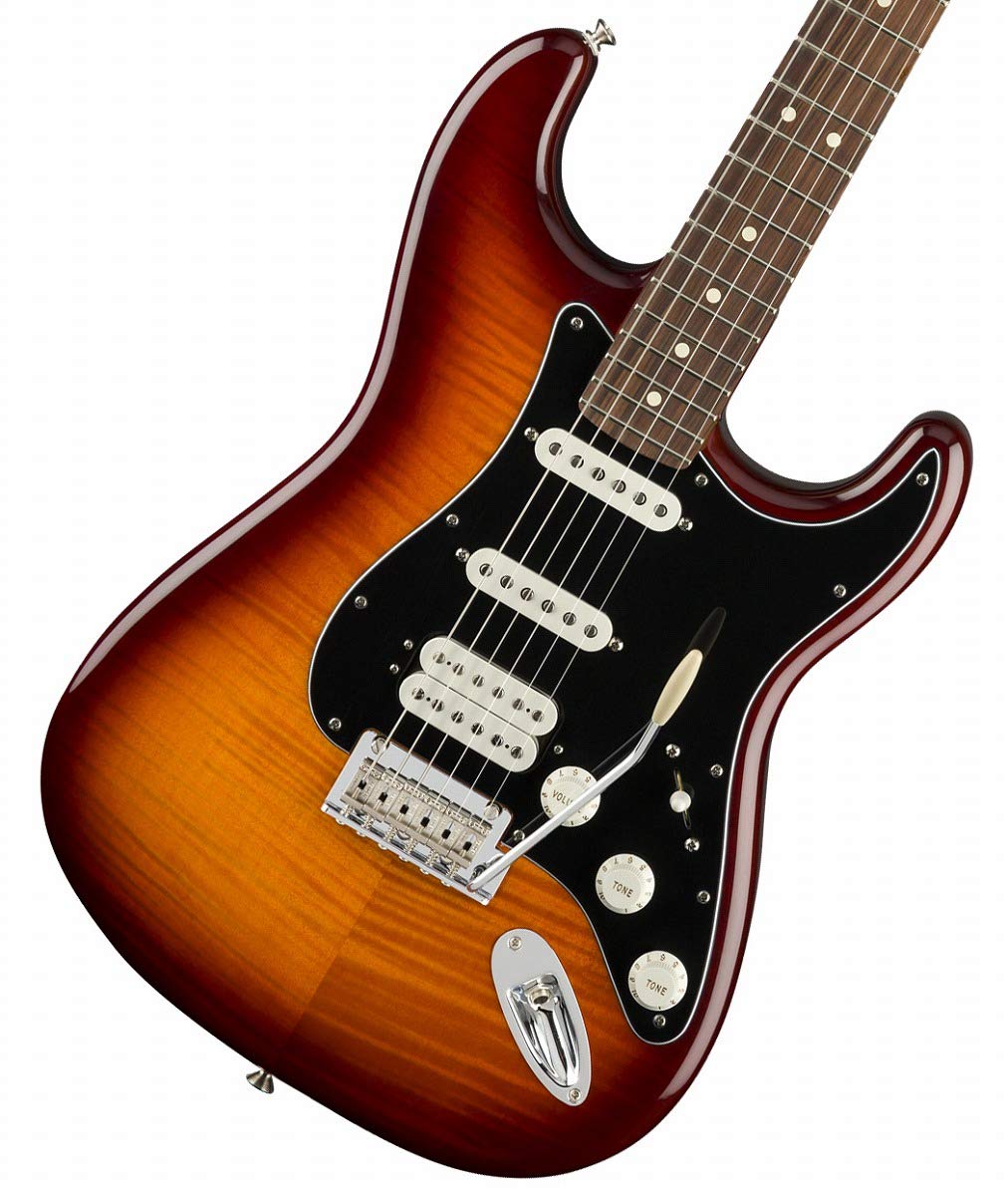 Fender Player Plus Top Stratocaster Electric Guitar, Tobacco Burst, Pau Ferro Fingerboard