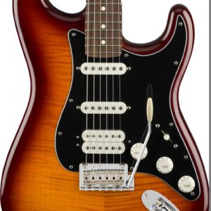 Fender Player Plus Top Stratocaster Electric Guitar, Tobacco Burst, Pau Ferro Fingerboard