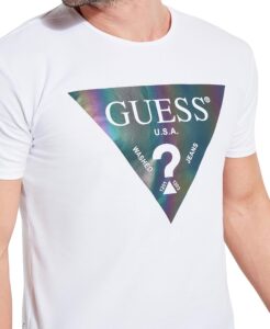 guess men's crewneck short sleeve color shades tee