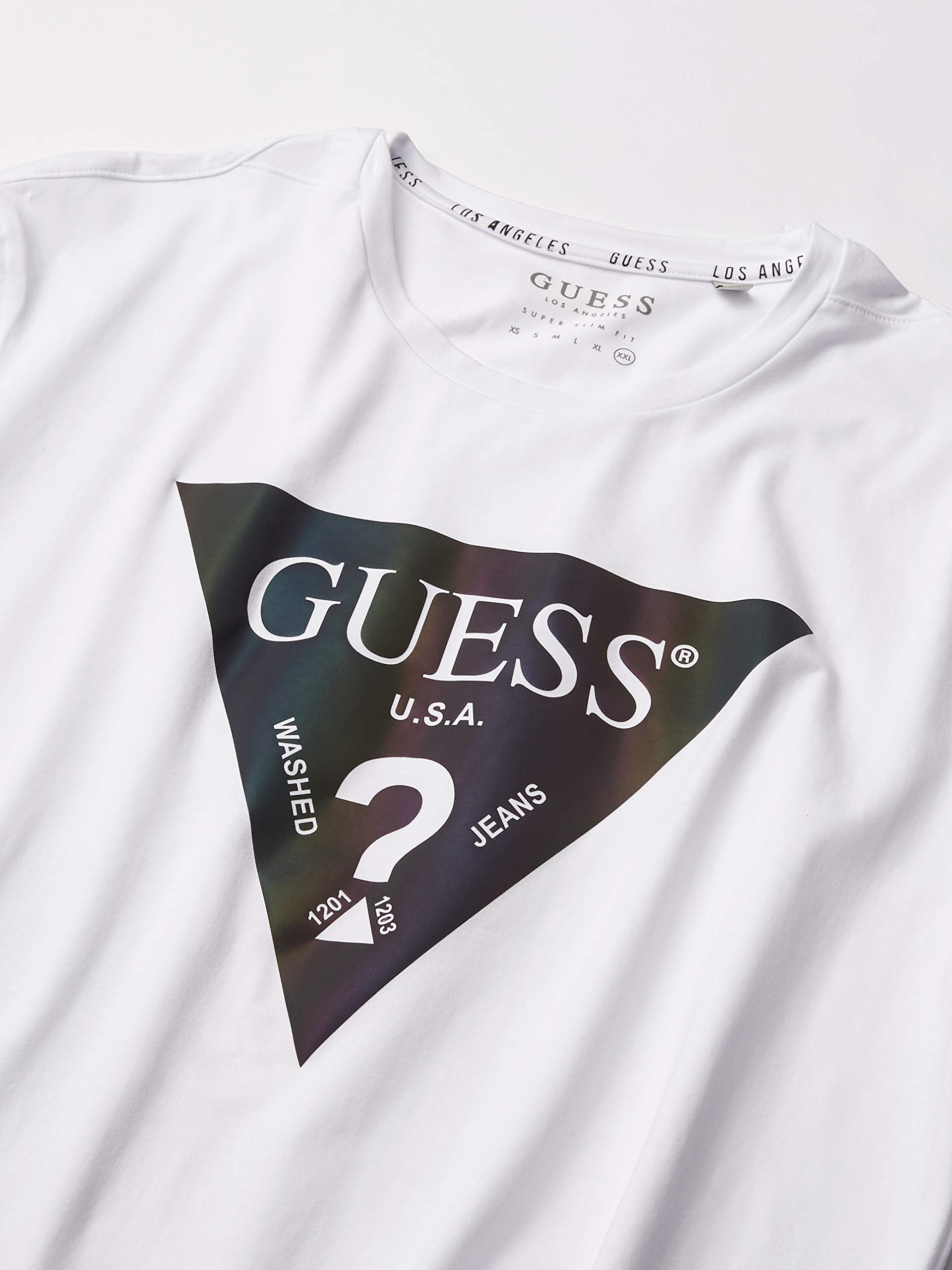 GUESS Men's Crewneck Short Sleeve Color Shades Tee