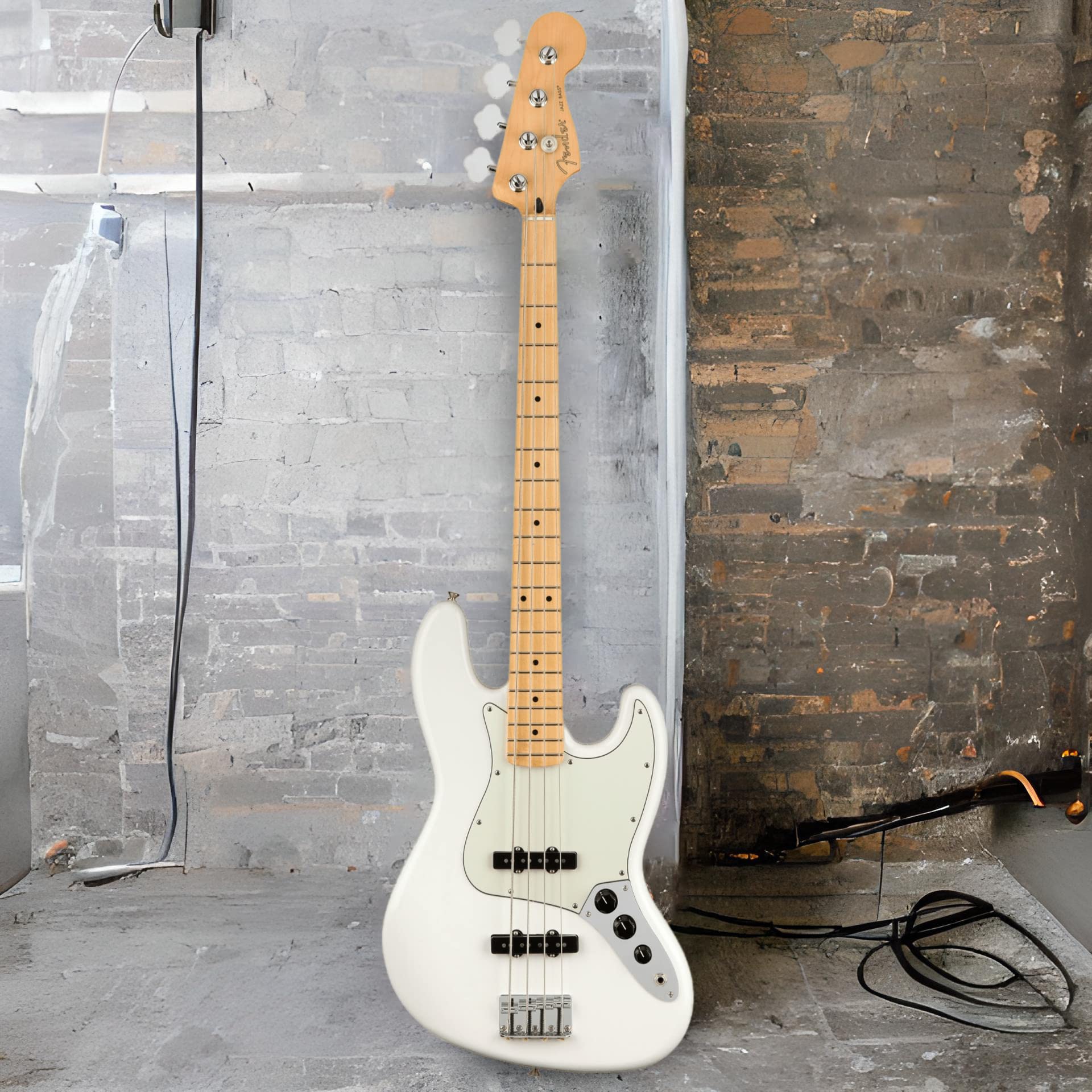 Fender Player Jazz Bass, Polar White, Maple Fingerboard