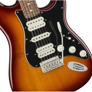 Fender Player Stratocaster HSH Electric Guitar, with 2-Year Warranty, Tobacco Burst, Pau Ferro Fingerboard