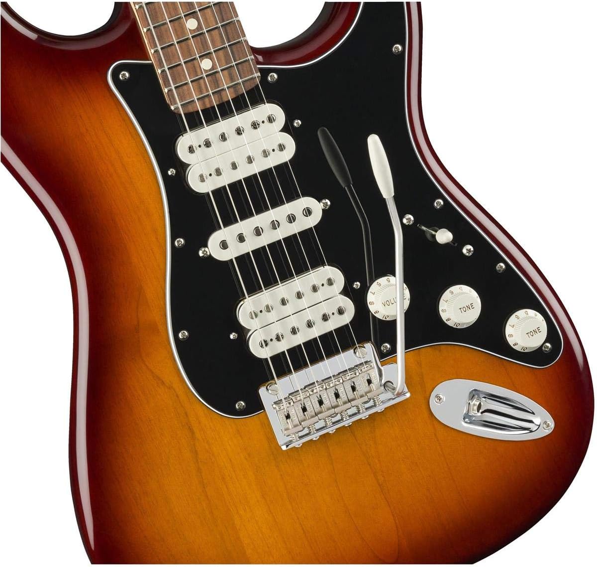 Fender Player Stratocaster HSH Electric Guitar, with 2-Year Warranty, Tobacco Burst, Pau Ferro Fingerboard