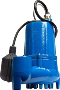 little giant select series lg-s50t 115-volt, 1/2 hp, 4300 gph cast iron sump pump with tethered switch, blue, 14942675