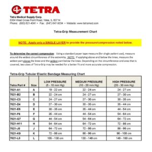 Tetra-Grip Tubular Elastic Support Bandage Size G, 5” x 11 Yd Latex-Free, One 11 yd Roll per Box