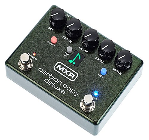 MXR M292 Carbon Copy Deluxe Analog Delay Pedal Bundle w/4 Cables, 9V Power Supply, and Dunlop Polishing Cloth