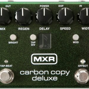 MXR M292 Carbon Copy Deluxe Analog Delay Pedal Bundle w/4 Cables, 9V Power Supply, and Dunlop Polishing Cloth