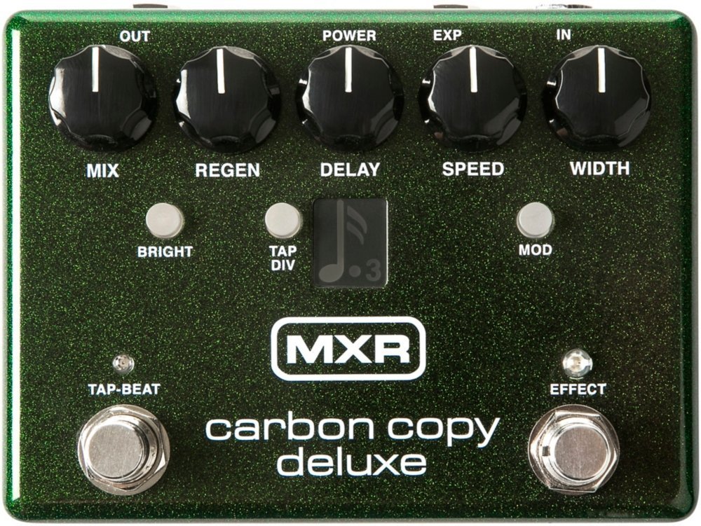 MXR M292 Carbon Copy Deluxe Analog Delay Pedal Bundle w/4 Cables, 9V Power Supply, and Dunlop Polishing Cloth