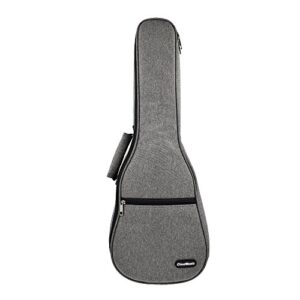 cloudmusic ukulele case gig bag padded backpack for concert 23" inch(concert, grey)