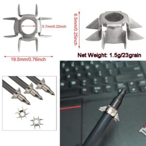 ZSHJG 25 Grain 8 Paw Judo Blunt Tip Archery Judo Broadheads Hunting Small Game Arrow Heads for Hunting Shooting Target 6/12 Pieces (12pcs)