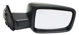 kool vue passenger side non-electric mirror for ram 1500 2013-2018 manual fold without signal light, blind spot light, memory & puddle lamp textured w/o towing package