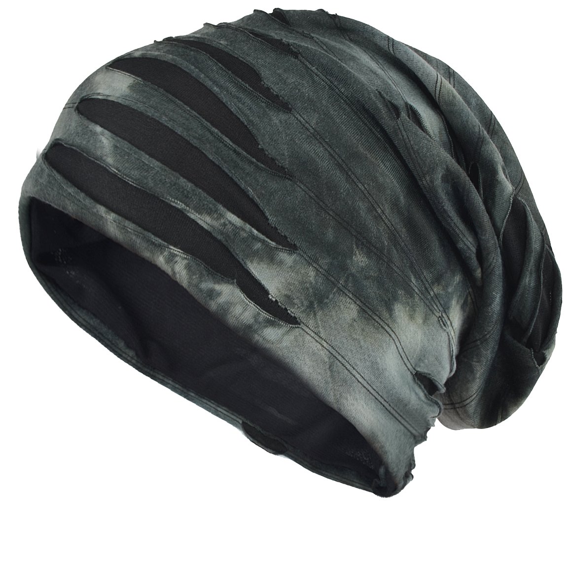 FORBUSITE Slouchy Thin Summer Beanies Hats for Men Women Distressed Designed B090 Grey