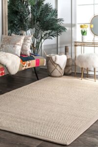 arvin olano proper sisal and wool area rug, 6x9, chino