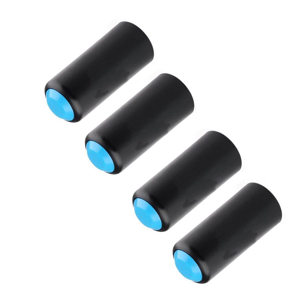 Microphone Cover 4pcs Microphones Battery Cover Wireless Mic Battery Screw on Cover for PGX2/4SLX24/SM58/PG58/ (Blue)