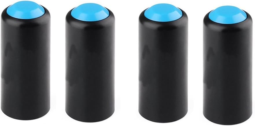 Microphone Cover 4pcs Microphones Battery Cover Wireless Mic Battery Screw on Cover for PGX2/4SLX24/SM58/PG58/ (Blue)