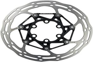 sram centerline x disc brake rotor - 180mm, 6-bolt, steel bolts, silver/black