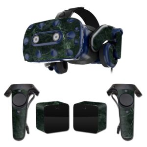 MightySkins Skin Compatible with HTC Vive Pro VR Headset - Green Marble | Protective, Durable, and Unique Vinyl Decal wrap Cover | Easy to Apply, Remove, and Change Styles | Made in The USA