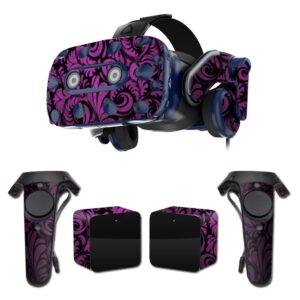 mightyskins skin compatible with htc vive pro vr headset - purple style | protective, durable, and unique vinyl decal wrap cover | easy to apply, remove, and change styles | made in the usa