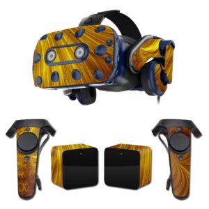 mightyskins skin compatible with htc vive pro vr headset - golden locks | protective, durable, and unique vinyl decal wrap cover | easy to apply, remove, and change styles | made in the usa