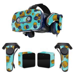 mightyskins skin compatible with htc vive pro vr headset - burger heaven | protective, durable, and unique vinyl decal wrap cover | easy to apply, remove, and change styles | made in the usa