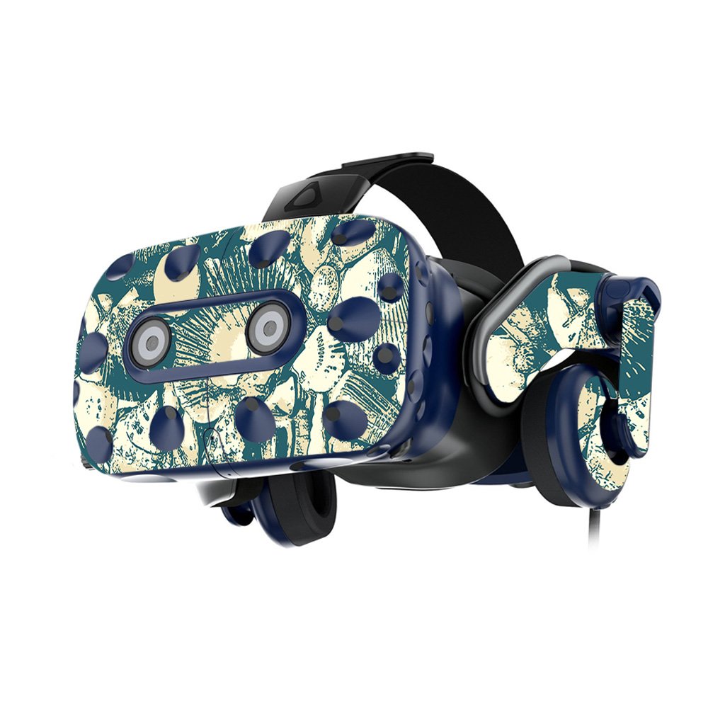 MightySkins Skin Compatible with HTC Vive Pro VR Headset - Tan Seashells | Protective, Durable, and Unique Vinyl Decal wrap Cover | Easy to Apply, Remove, and Change Styles | Made in The USA