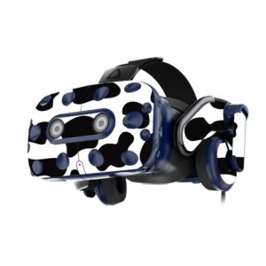 mightyskins skin compatible with htc vive pro vr headset - cow print | protective, durable, and unique vinyl decal wrap cover | easy to apply, remove, and change styles | made in the usa