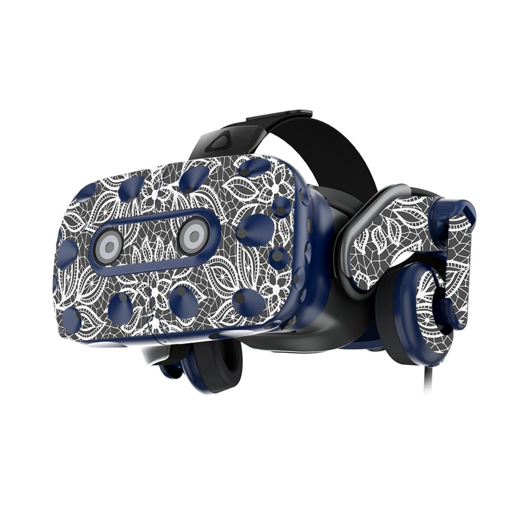 MightySkins Skin Compatible with HTC Vive Pro VR Headset - Floral Lace | Protective, Durable, and Unique Vinyl Decal wrap Cover | Easy to Apply, Remove, and Change Styles | Made in The USA