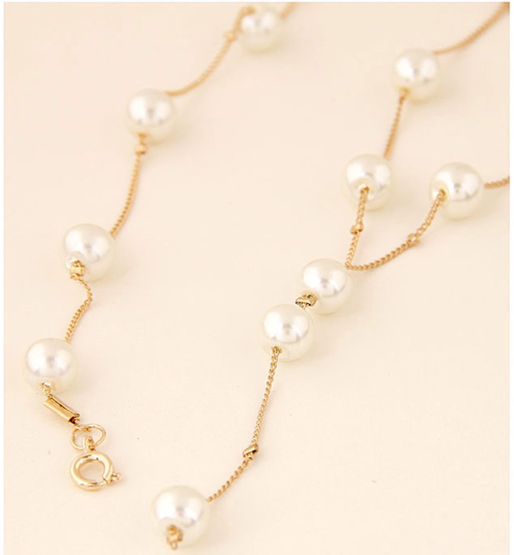 Faux Pearl Necklace Earring Bracelet Jewelry Set, Delicate and Classy Costume jewelry Favors