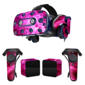 MightySkins Skin Compatible with HTC Vive Pro VR Headset - Red Mystic Flames | Protective, Durable, and Unique Vinyl Decal wrap Cover | Easy to Apply, Remove, and Change Styles | Made in The USA