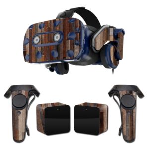 mightyskins skin compatible with htc vive pro vr headset - woody | protective, durable, and unique vinyl decal wrap cover | easy to apply, remove, and change styles | made in the usa