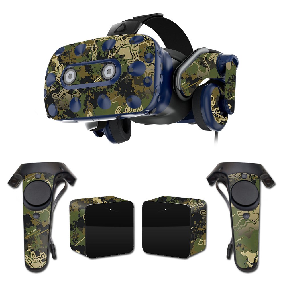 MightySkins Skin Compatible with HTC Vive Pro VR Headset - Viper Woodland | Protective, Durable, and Unique Vinyl Decal wrap Cover | Easy to Apply, Remove, and Change Styles | Made in The USA